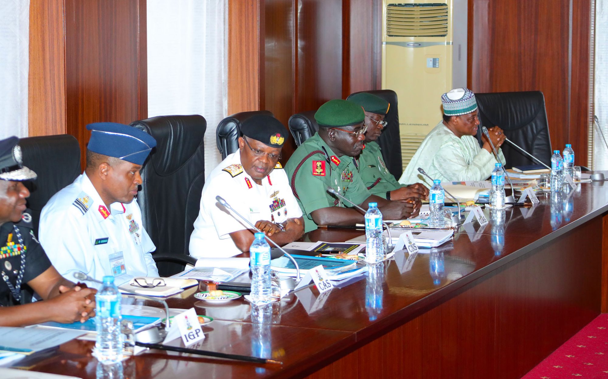 The Day In Pictures: PMB meets Service Chiefs, Heads of Security | Per ...