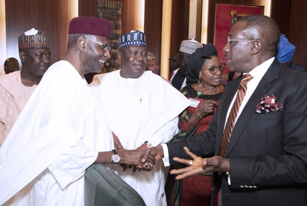 The Day In Pictures: Chief of Staff Kyari and NSA Monguno shaking hands ...
