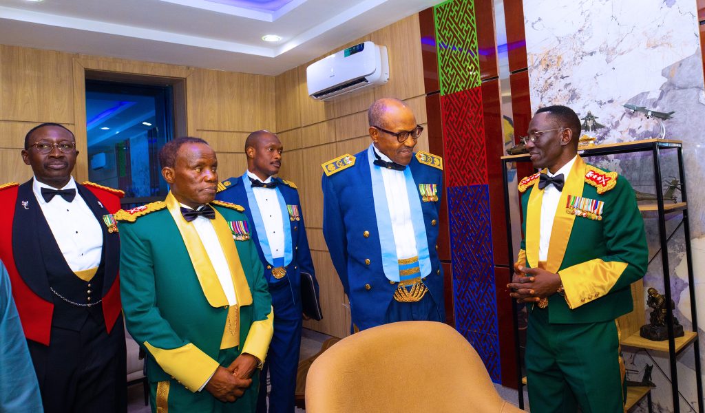 The Day in Pictures: Pres. Buhari Attends Regimental Dinner Night | Per ...