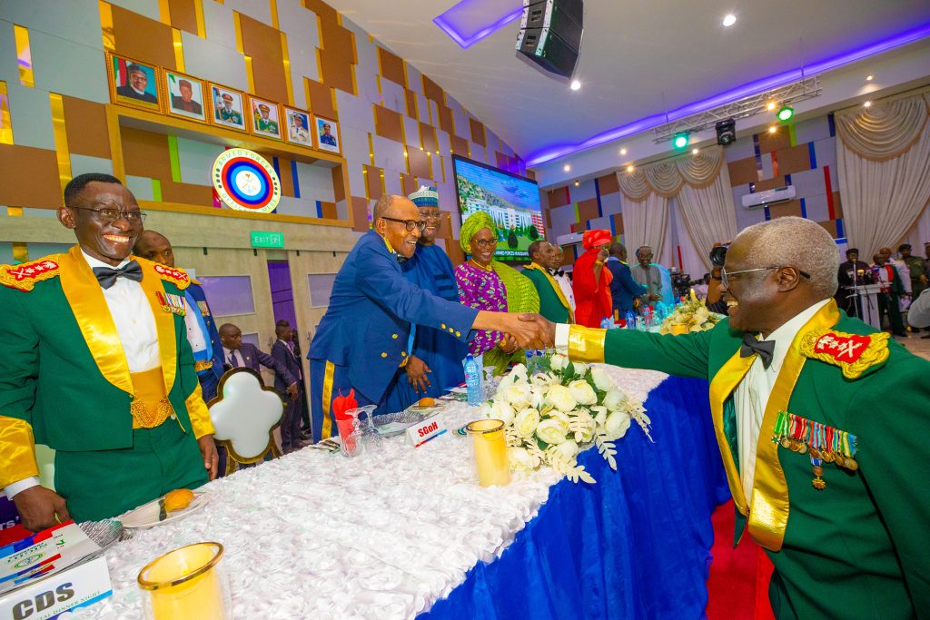 The Day in Pictures: Pres. Buhari Attends Regimental Dinner Night | Per ...