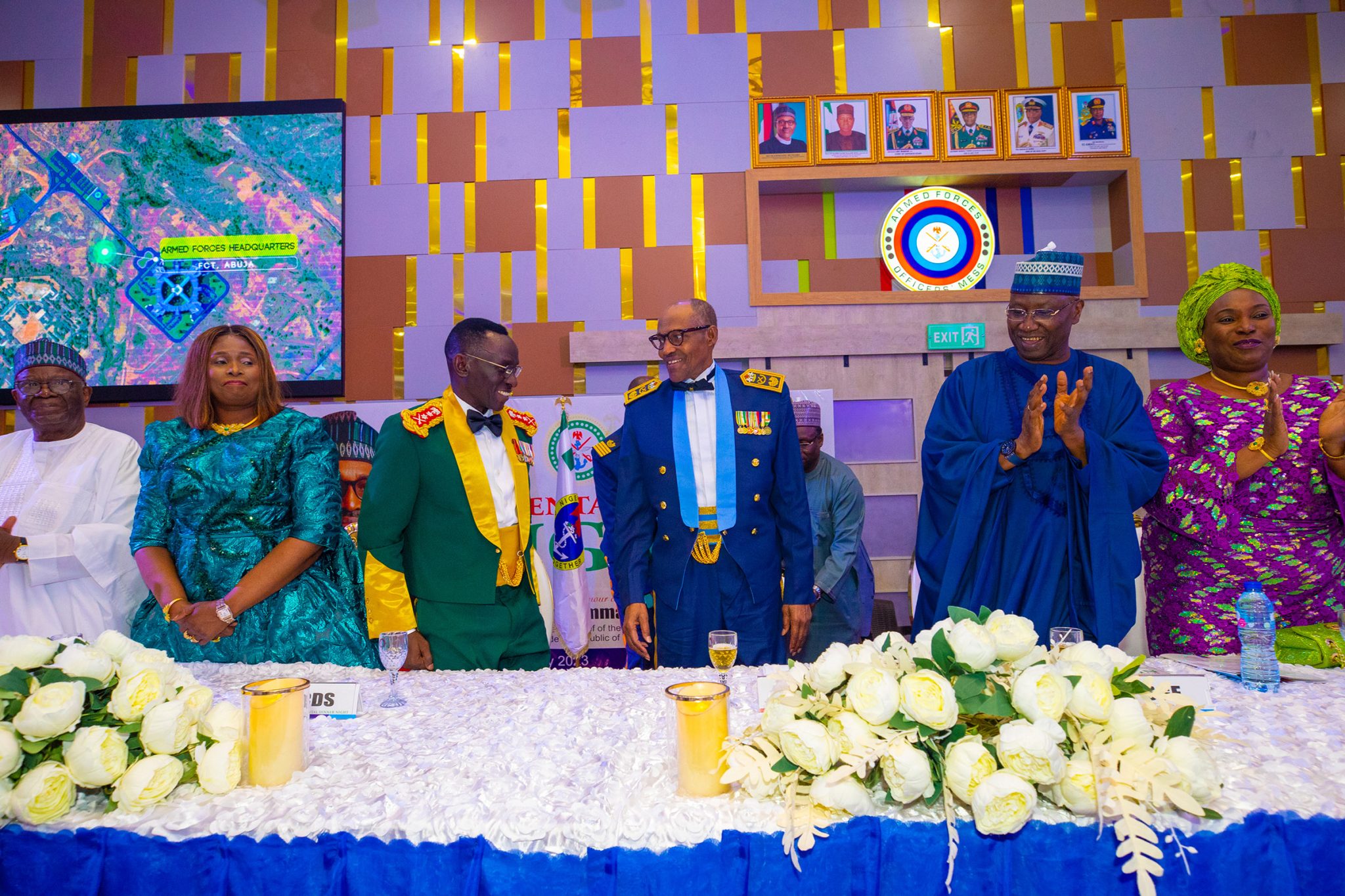 The Day in Pictures: Pres. Buhari Attends Regimental Dinner Night | Per ...