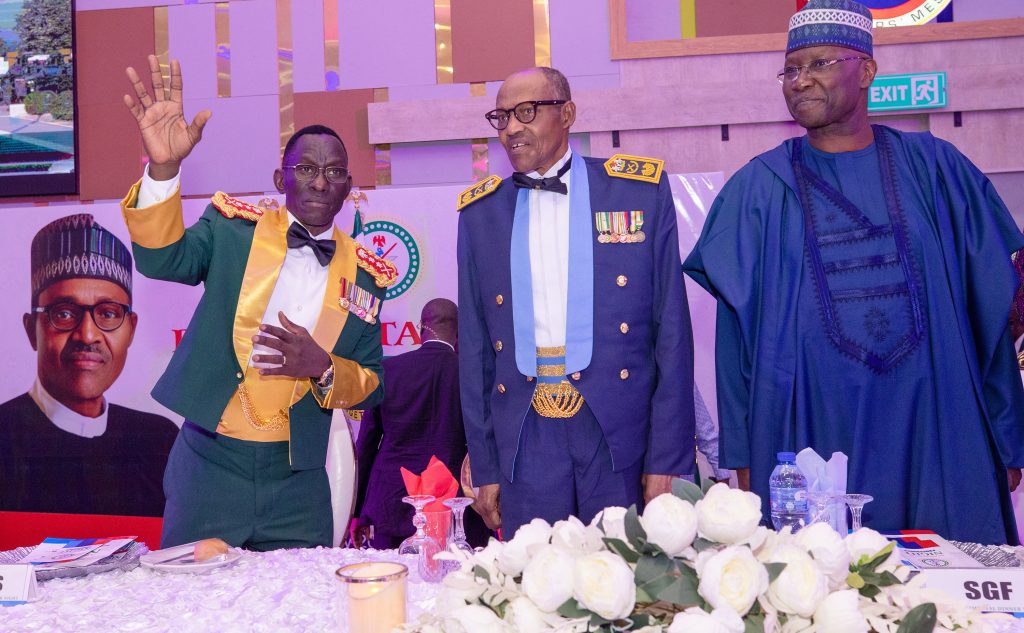The Day in Pictures: Pres. Buhari Attends Regimental Dinner Night | Per ...