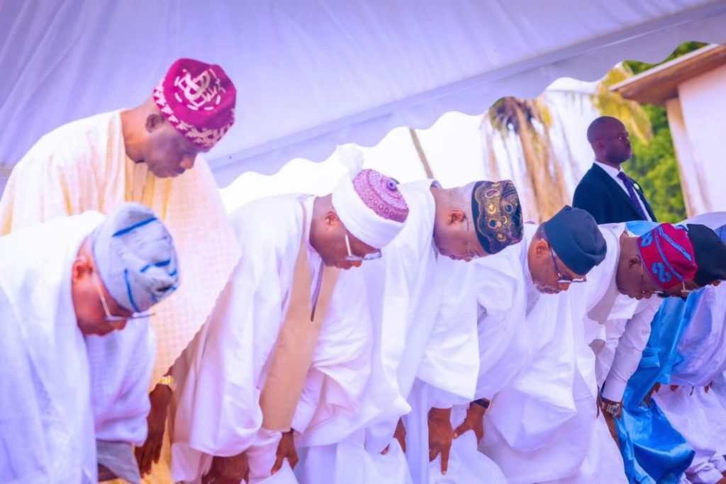 The Day in Pictures: Pres. Bola Ahmed Tinubu Observes Eid Prayers with ...