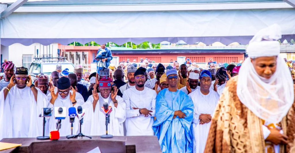 The Day in Pictures: Pres. Bola Ahmed Tinubu Observes Eid Prayers with ...
