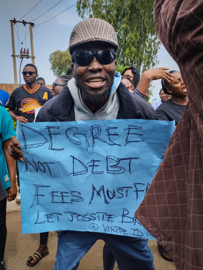 Just in: UniJos students hit the streets, protest over 100 per cent ...